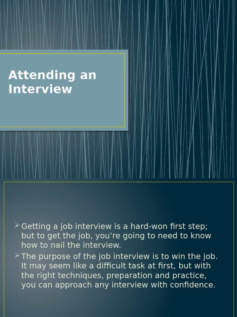 Attending An Interview | PDF