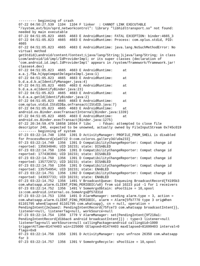 Standby Android Log 2024 0723 042430 | PDF