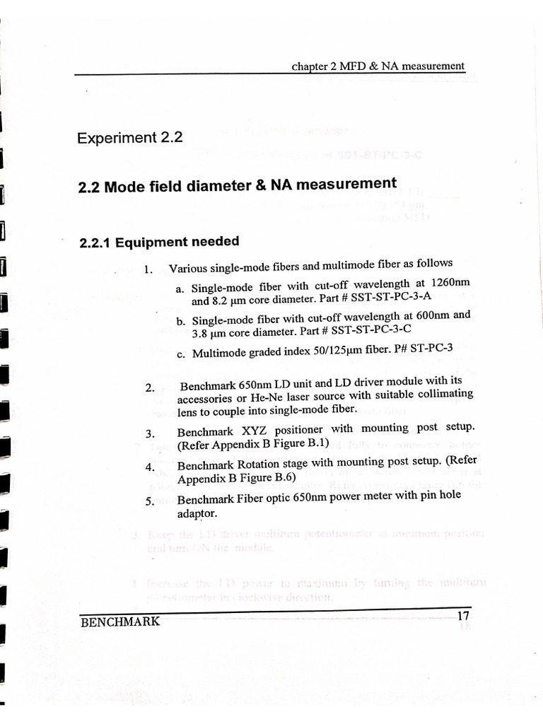 Exp 5 MFD Single Mode Fiber | PDF
