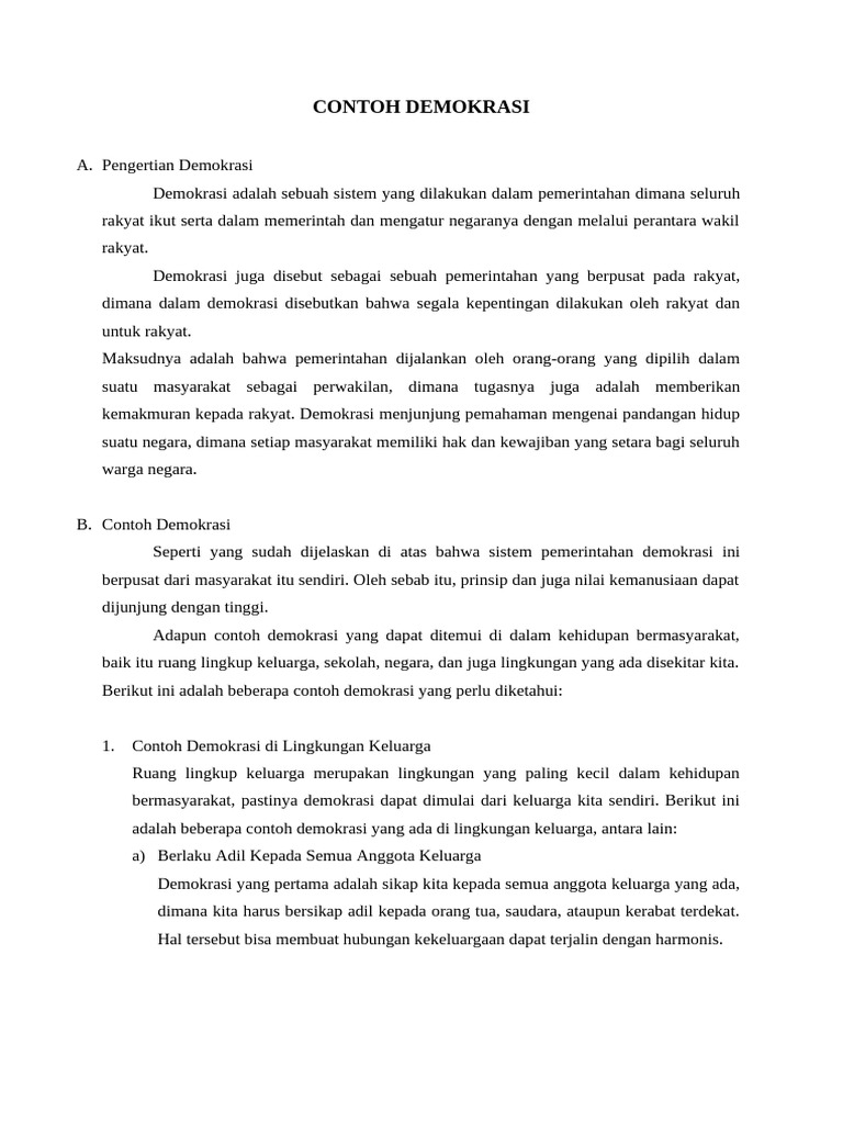 Contoh Demokrasi | PDF
