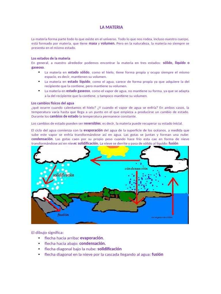 Cambios Fisicos y Quimicos de La Materia 1 | PDF | Agua | Vapor de agua