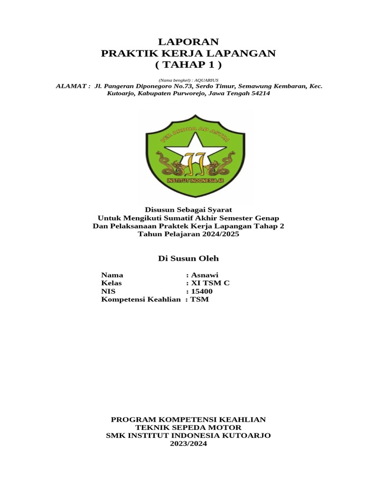 Format Laporan PKL Boys24 | PDF