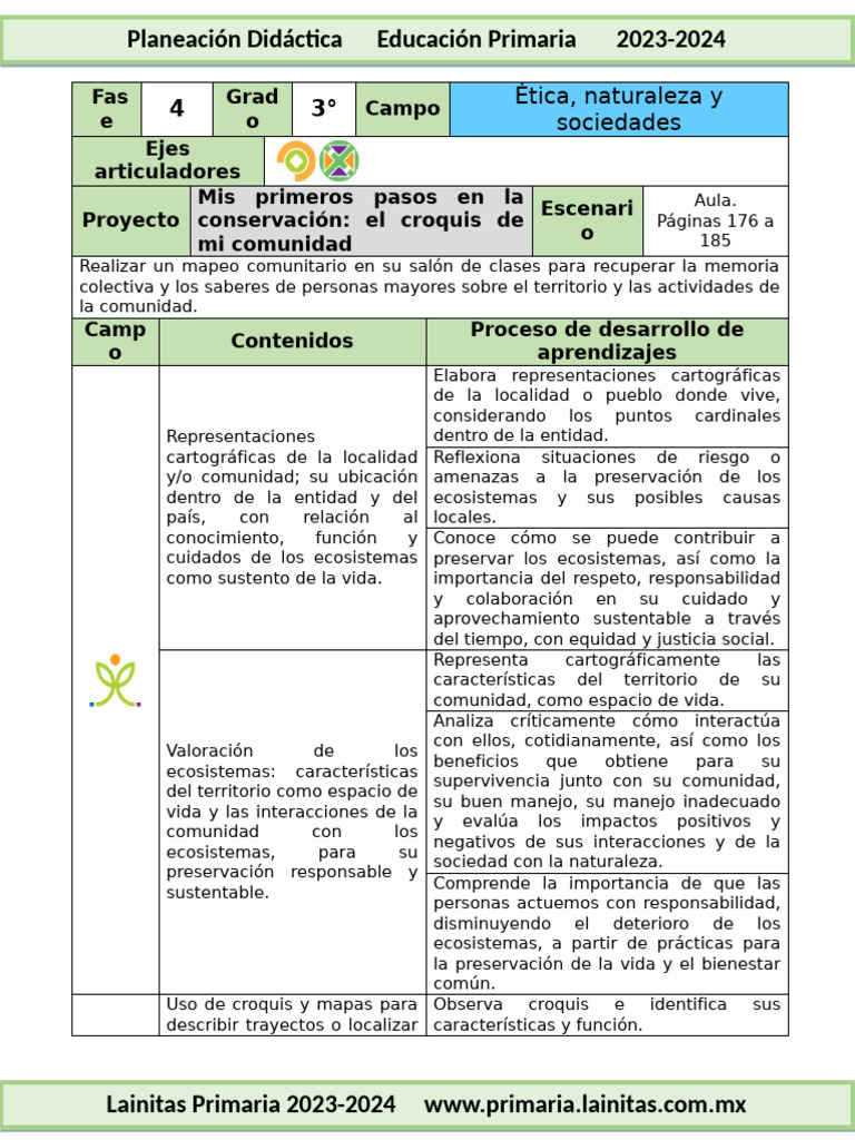 3er Grado Octubre 04 Mis Primeros Pasos en La Conservacia N 2023 2024 | PDF | Entorno natural ...