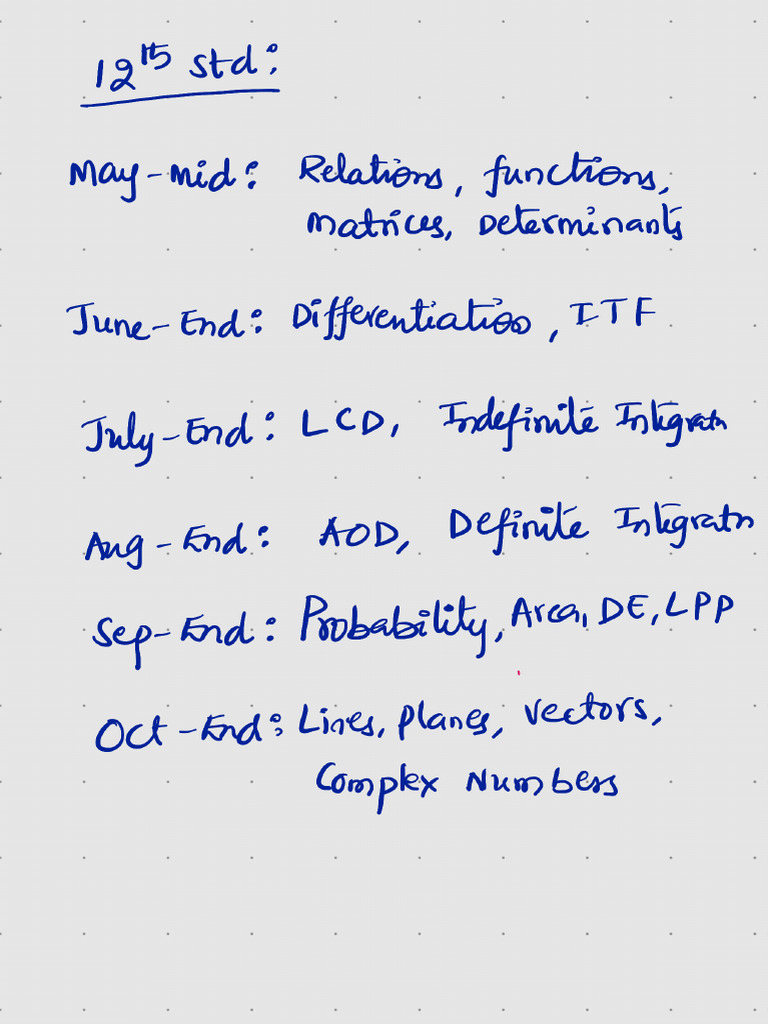 MonthlyPlan 12Std | PDF