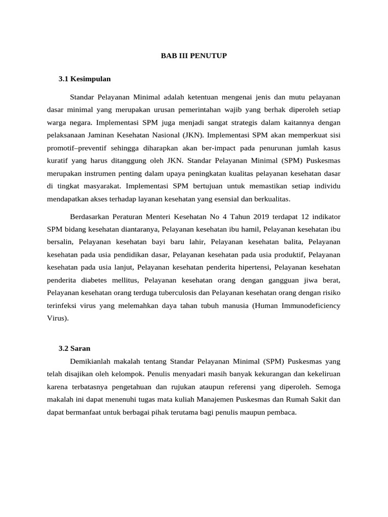 Bab Iii Penutup | PDF