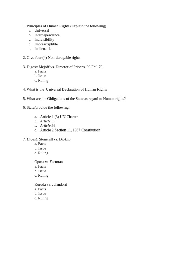 Assignment No. 3 Human Rights | PDF