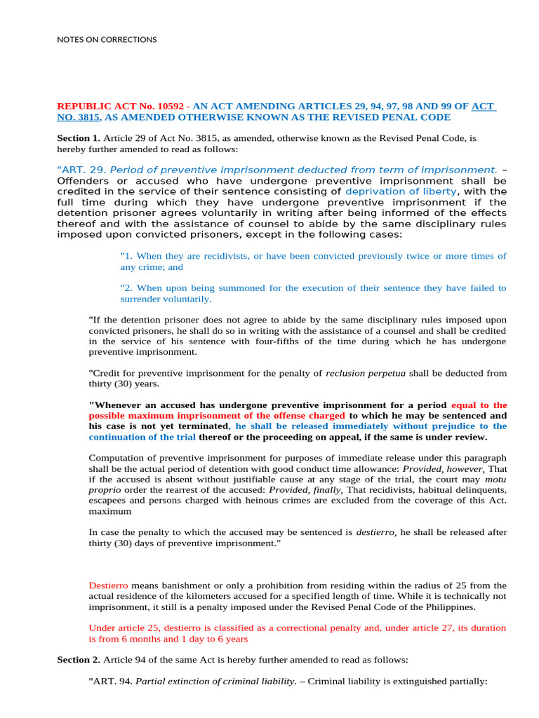 Notes On Corrections | PDF