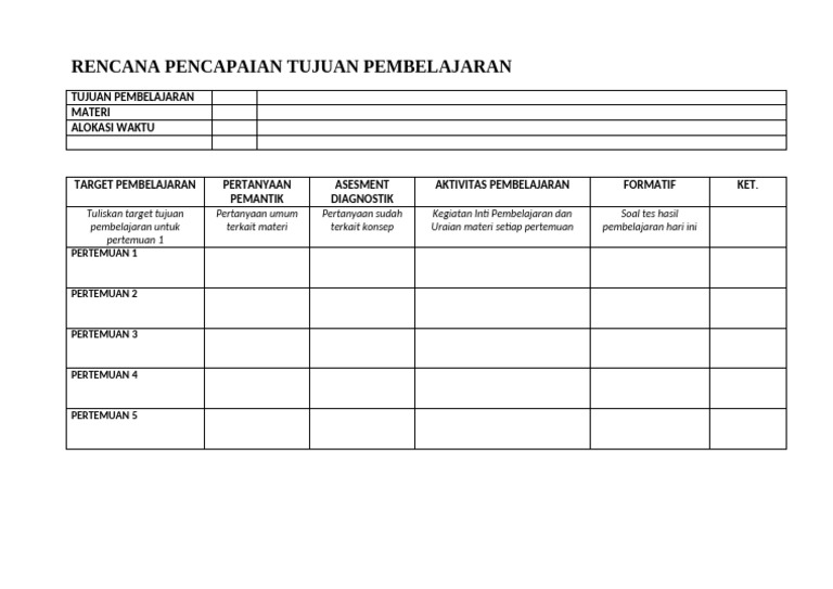 LK 03 Pengembangan Pembelajaran RPP 1 Lembar | PDF