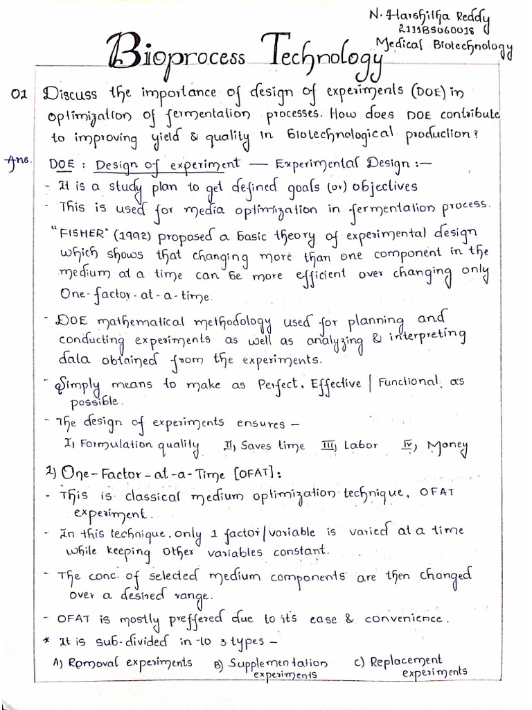 Bioprocess Technology | PDF