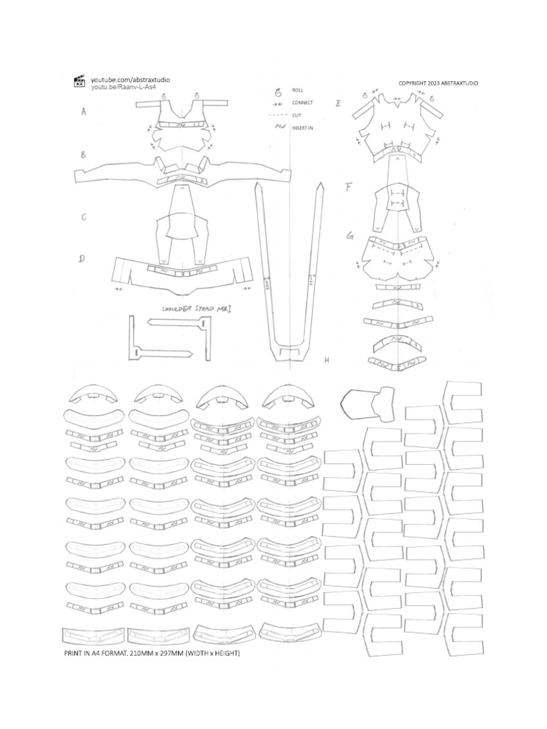 1-12 Male Armor Template | PDF