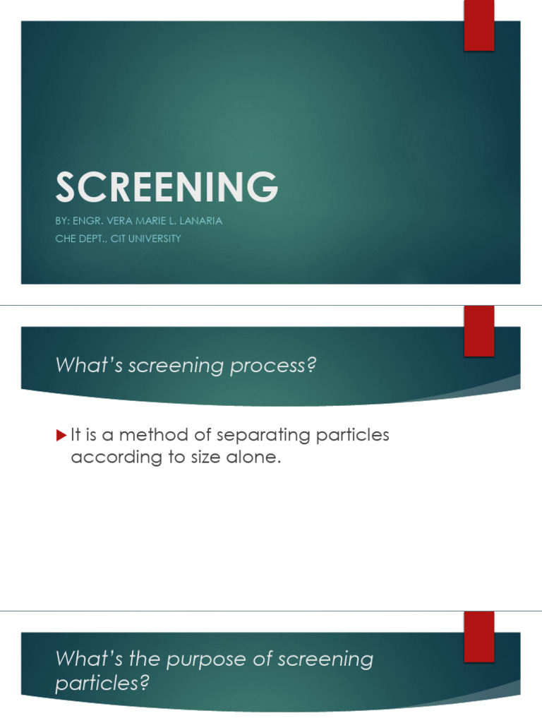 Screening | PDF