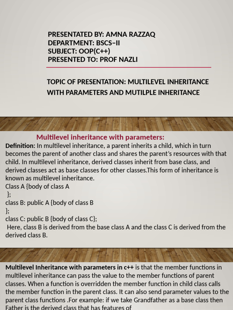 Amina OOP Presentation | PDF