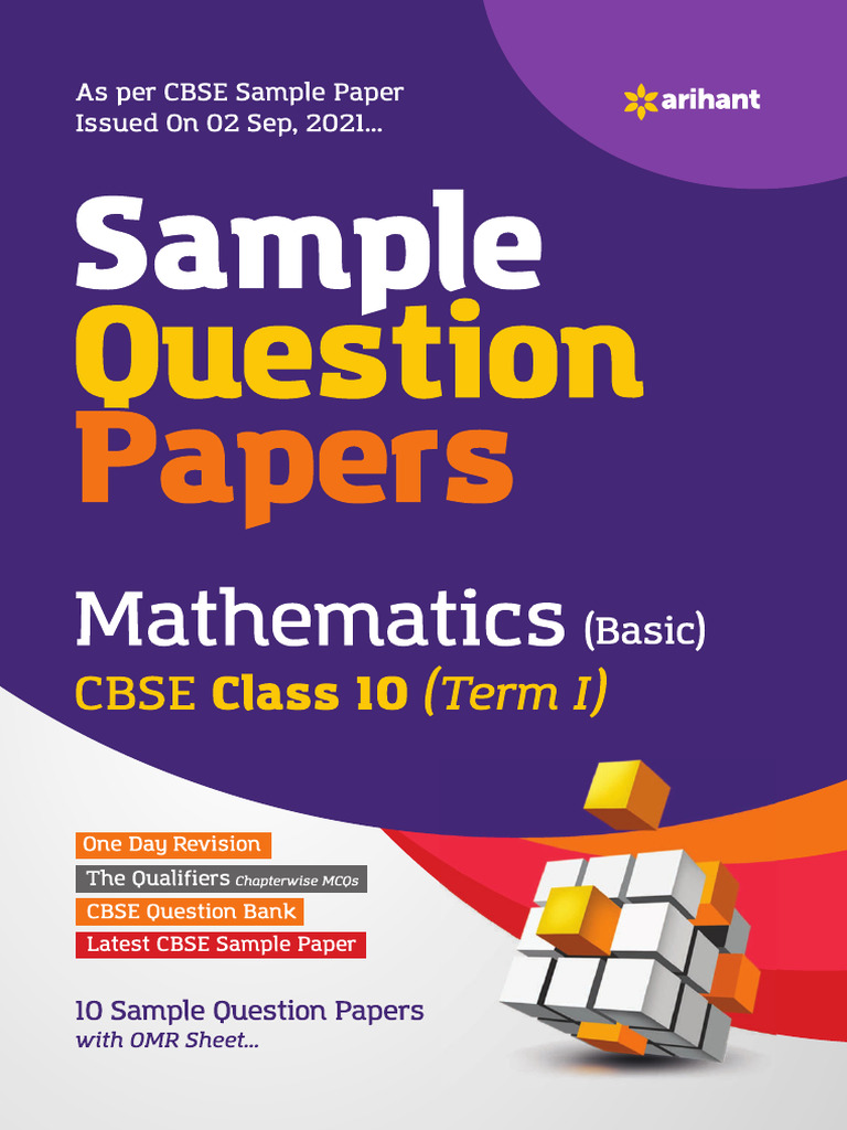 Arihant Mathematics Basic Class 10 Term 1 Sample Paper | PDF | Equations | Triangle