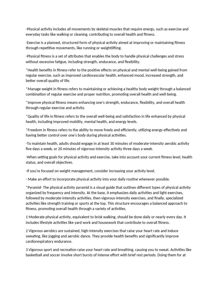 Pathfit 1 Report Explaination Pdf