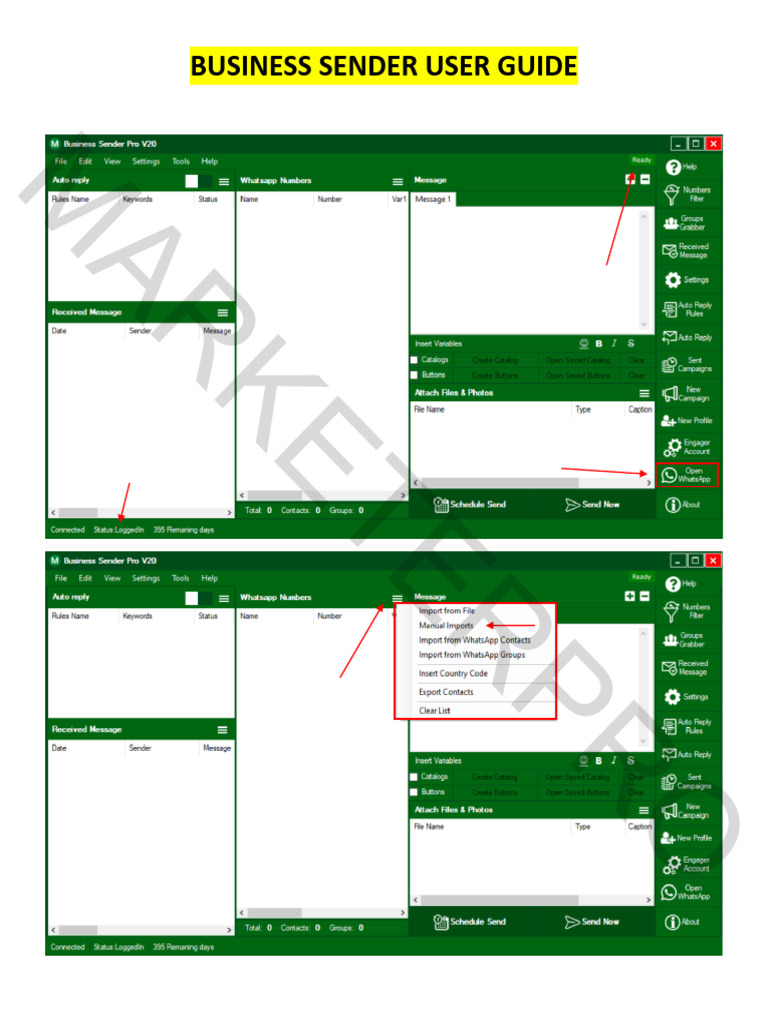 Business Sender V20 User Guide MKTP | PDF