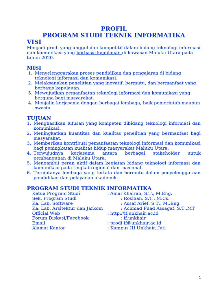 2 Profil Program Studi | PDF
