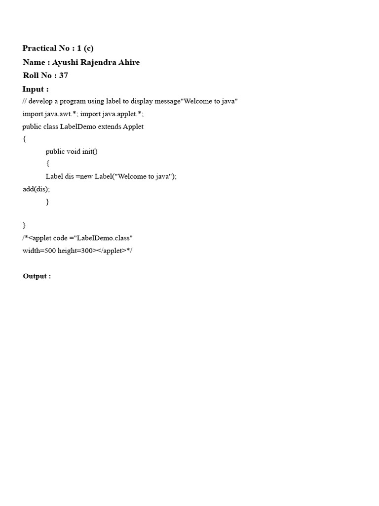 Practical No 1 (C) - Rohit | PDF