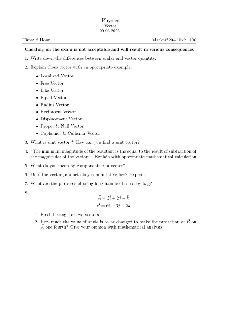Vector Physics | PDF