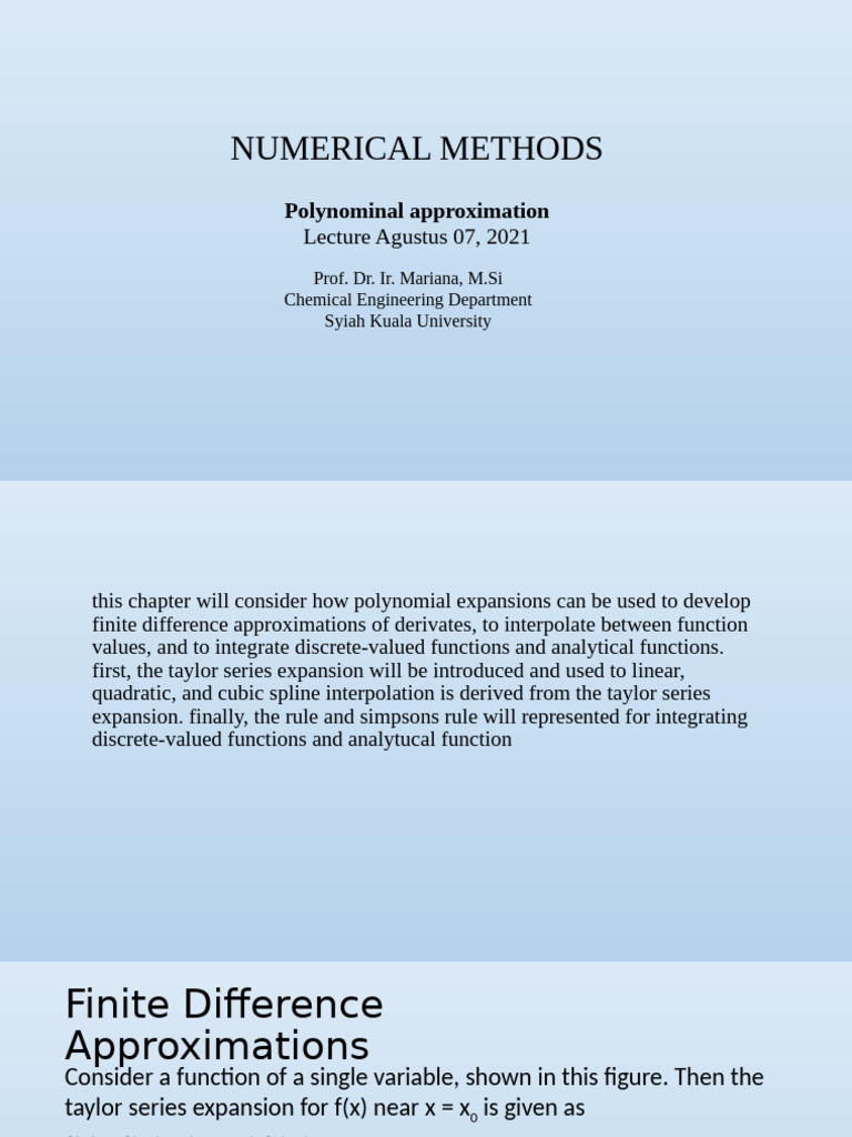 Metnum Polynomial Approximations | PDF