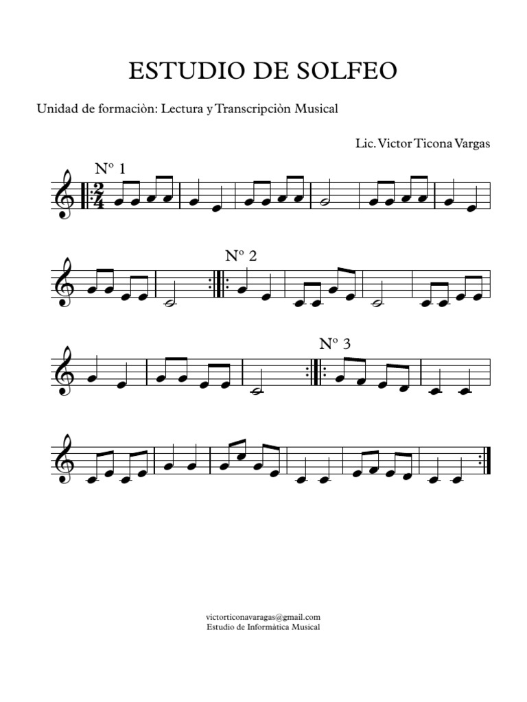 Estudio de Solfeo | PDF