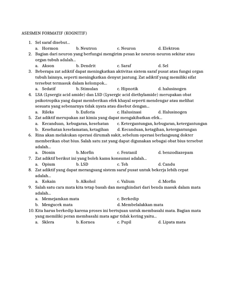 Asesmen Formatif | PDF