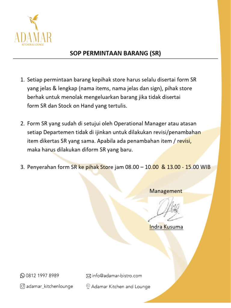 SOP Permintaan Barang | PDF