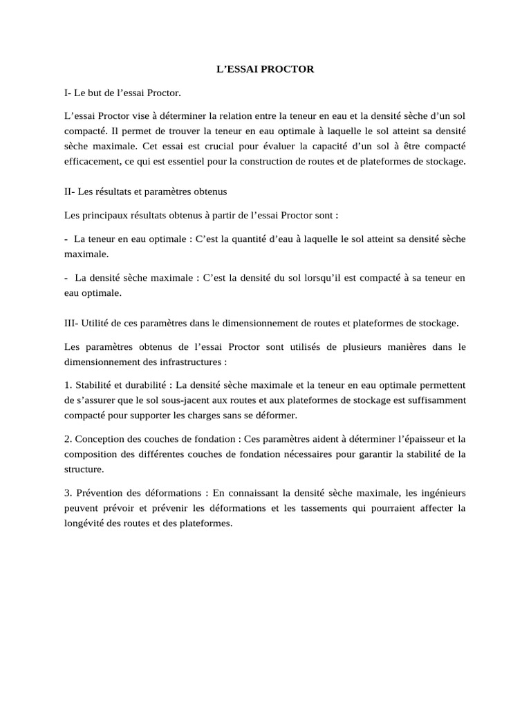 L'Essai Proctor | PDF