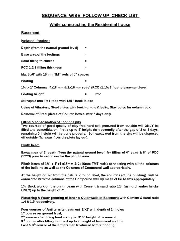 Follow up Check list-1 | PDF