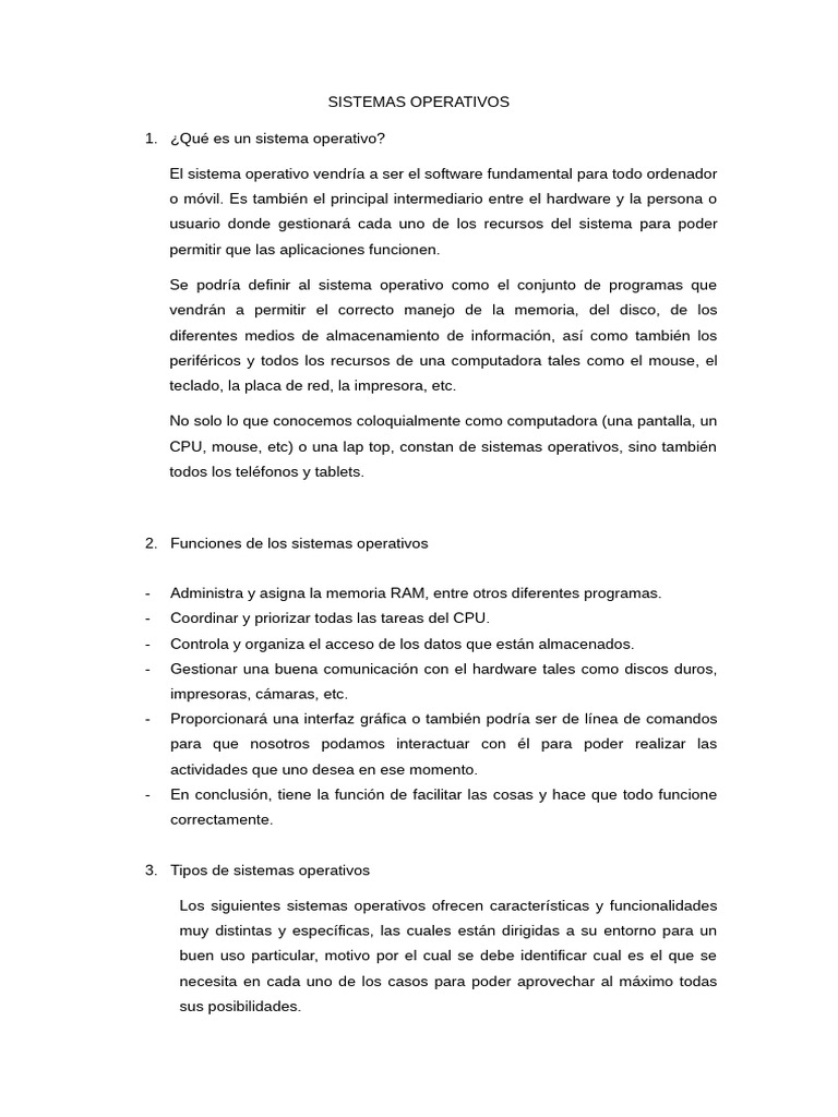 Sistemas Operativos | PDF