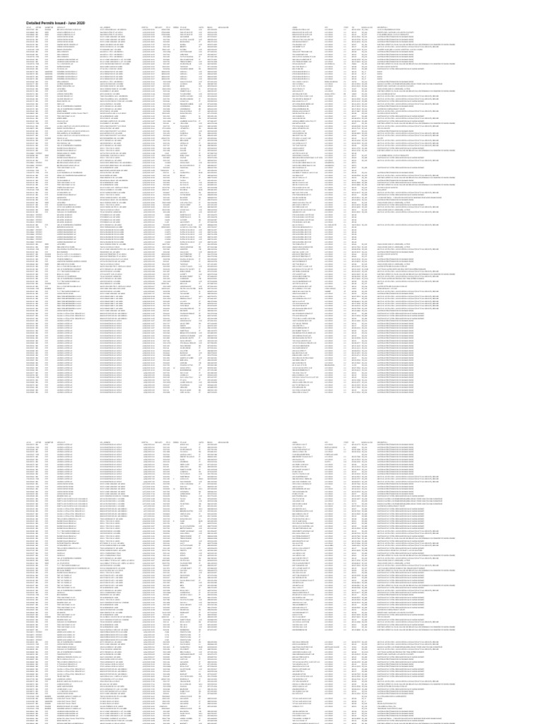 Detailed Permits Issued June2020 | PDF