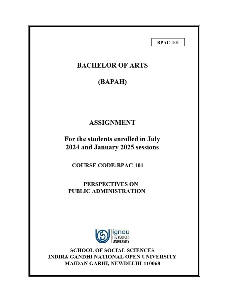 BPAC 101 Eng 24-25 | PDF