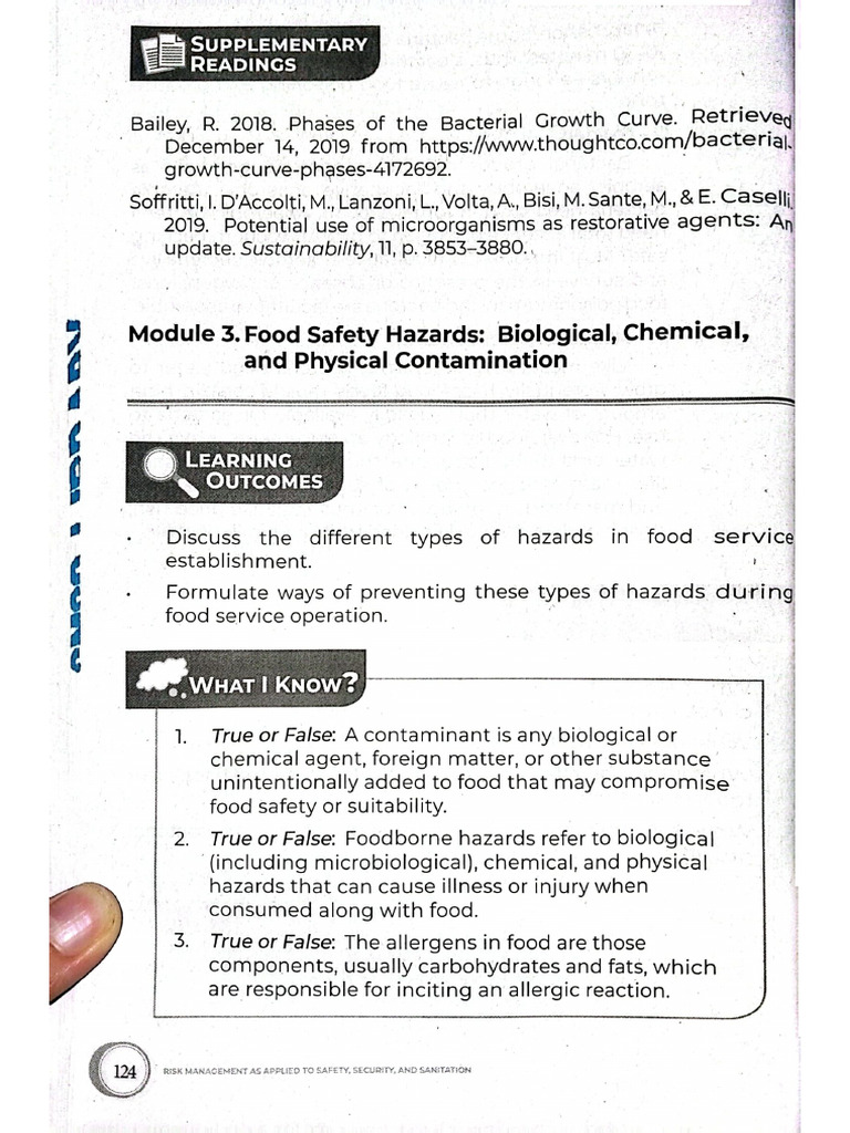 2nd Topic Continuation Biological Chemical Physical Hazards | PDF