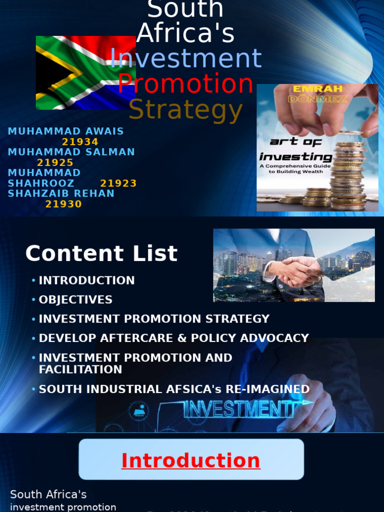 South Africa's Investment Promotion Strategy | PDF