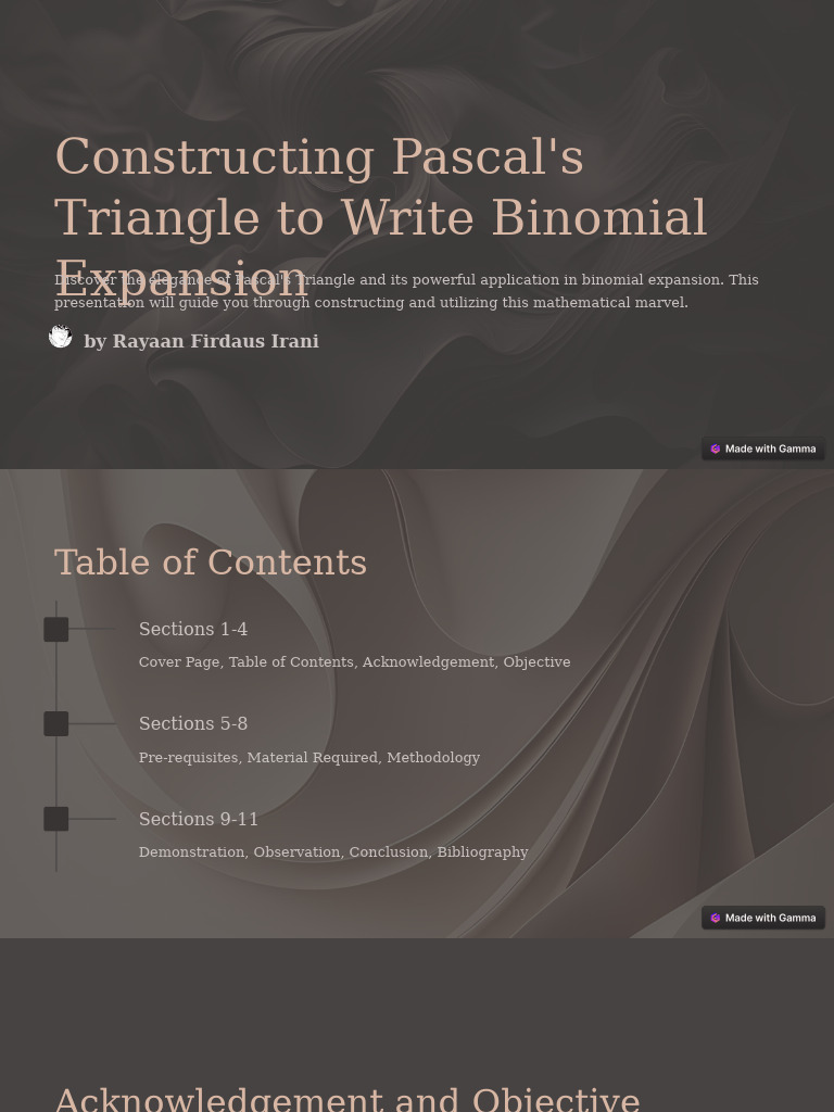 Constructing Pascals Triangle To Write Binomial Expansion | PDF