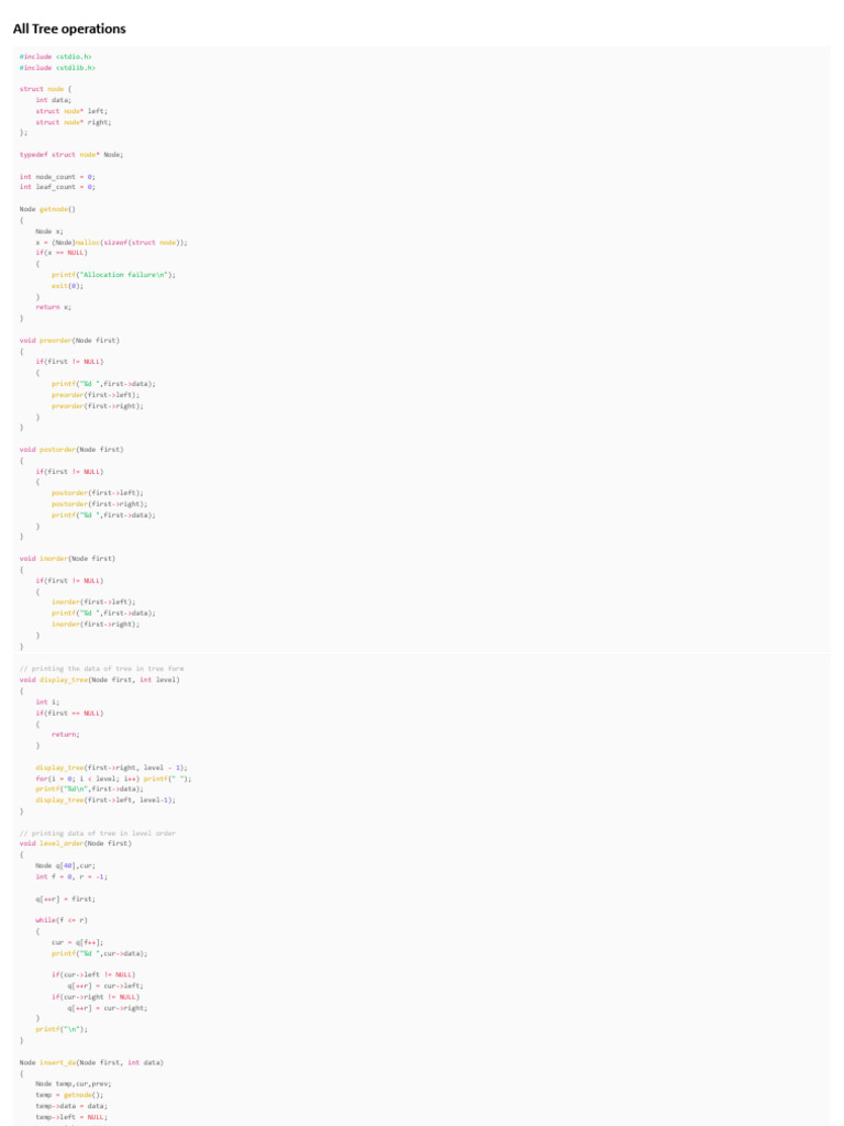 All Tree Operations | PDF