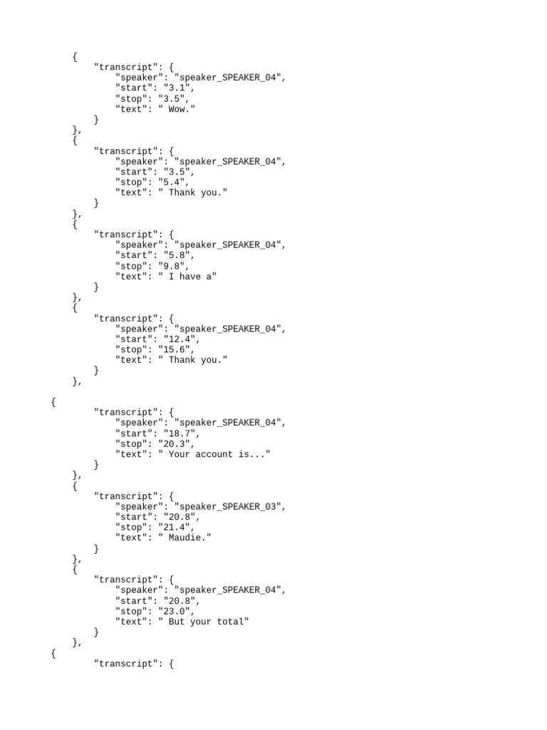 Speech Transcript Check Task | PDF