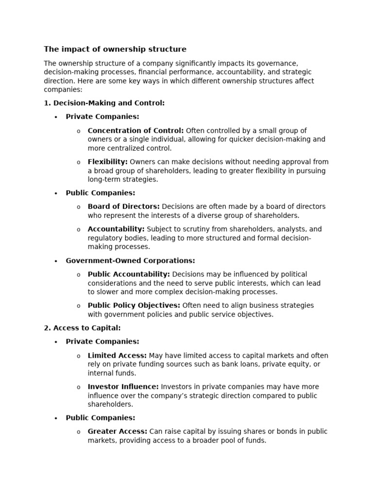 G.the Impact of Ownership Structure | PDF