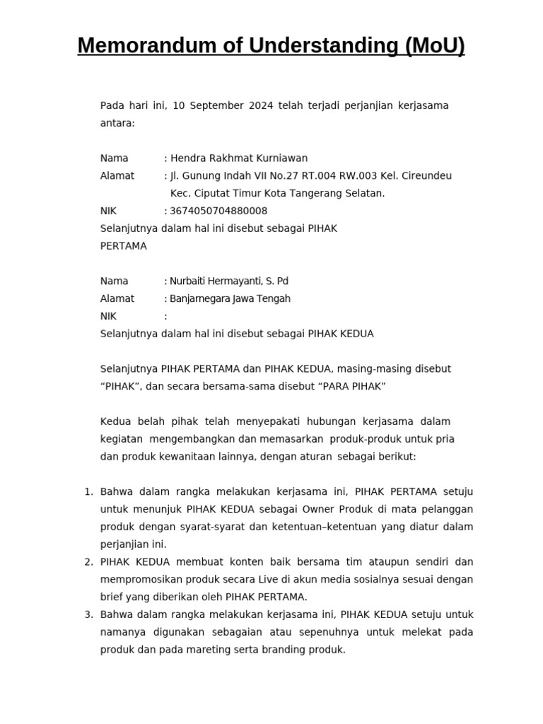 Mou X Nurbaiti | PDF