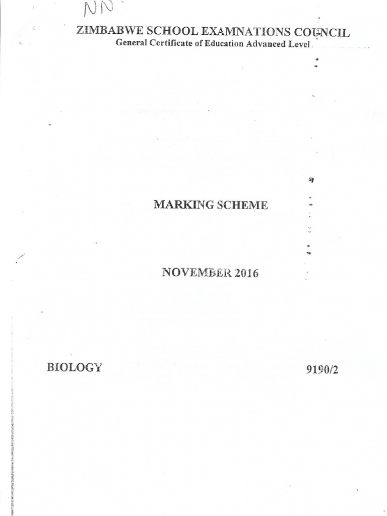 Bio p2 Ms Nov2016 | PDF