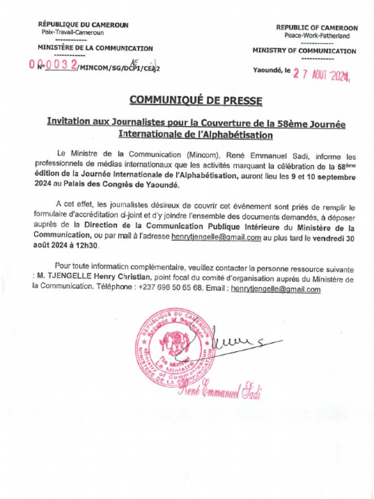 Communique de Presse Invitation Journalistes Jia | PDF