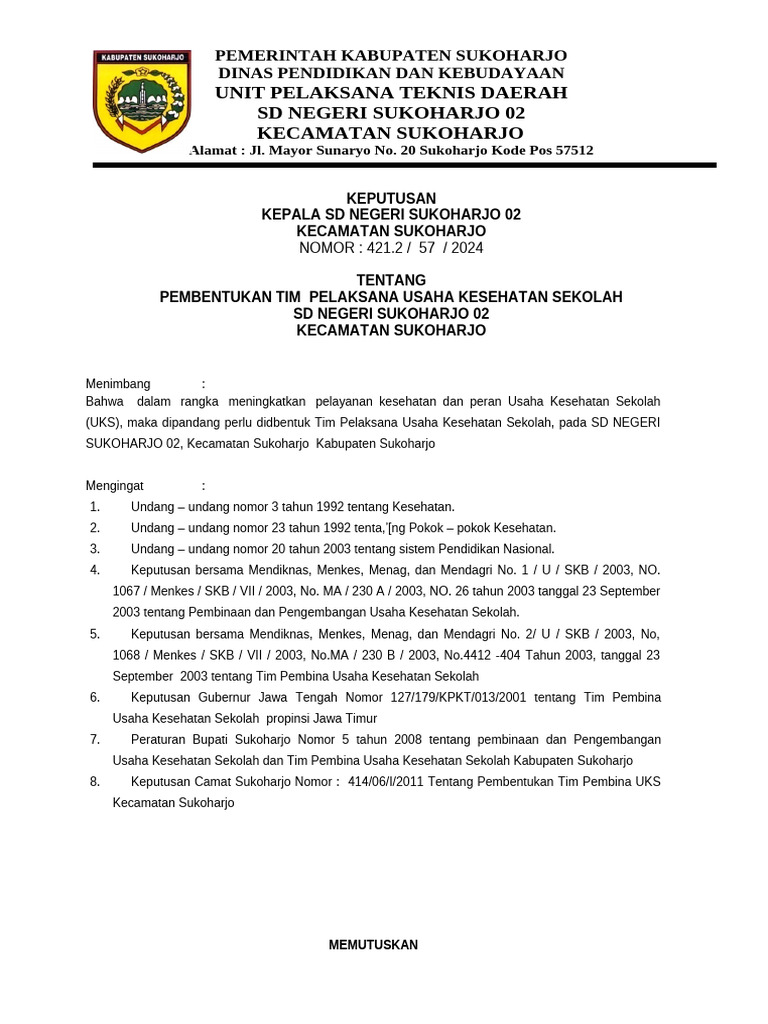 Sk-Uks, TP-UKS 2024 | PDF