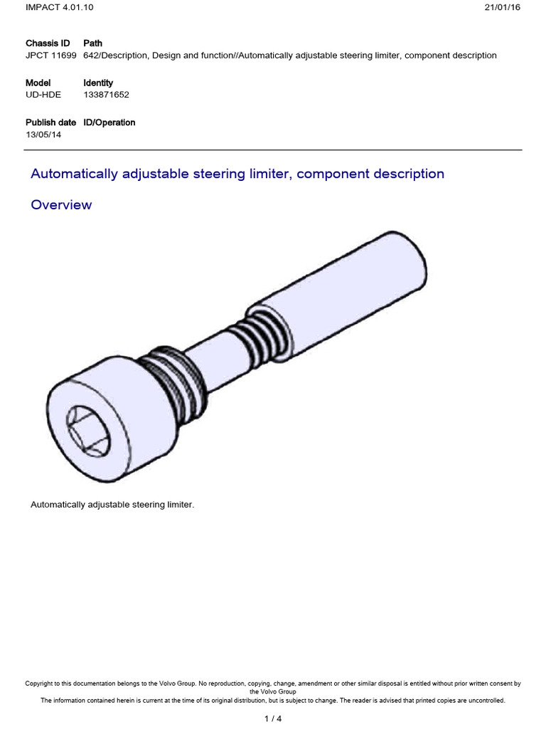 Automatically Adjustable Steering Limiter, Component Description | PDF