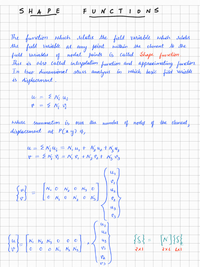 Shape Functions - 230823 - 222429 | PDF