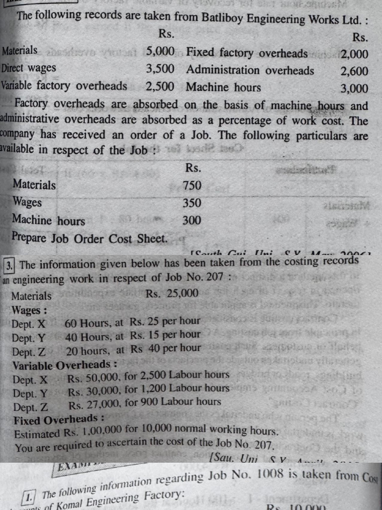 Cost Accounting Assignment 2 | PDF