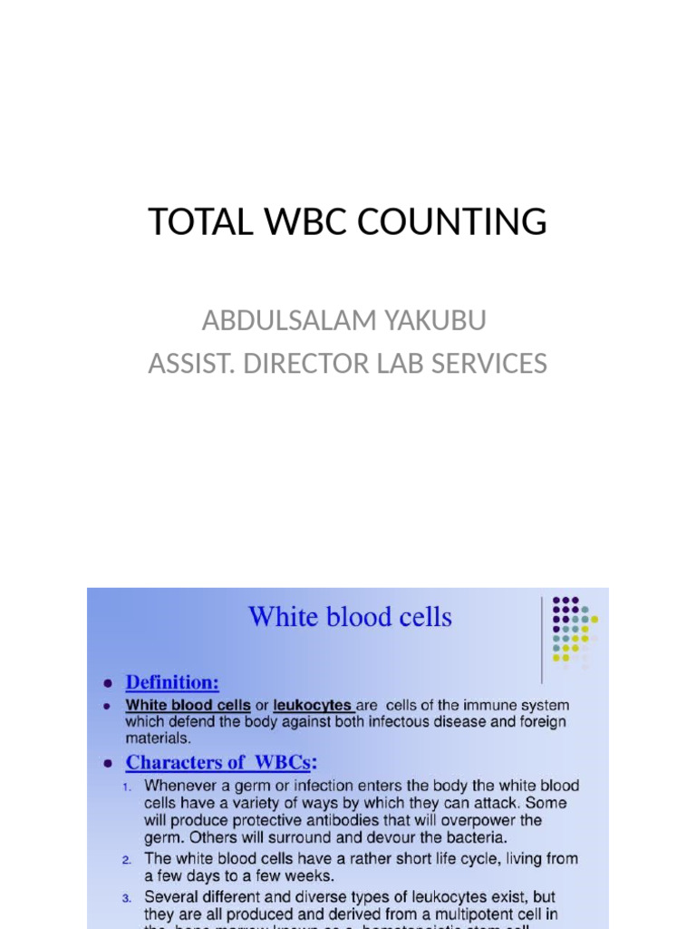 Total WBC Counting Today | PDF