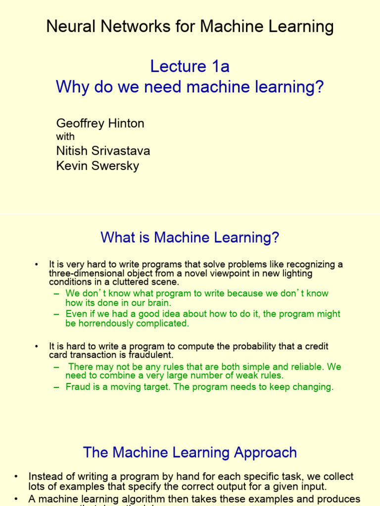 Geoffery Hinton Deep Learning | PDF