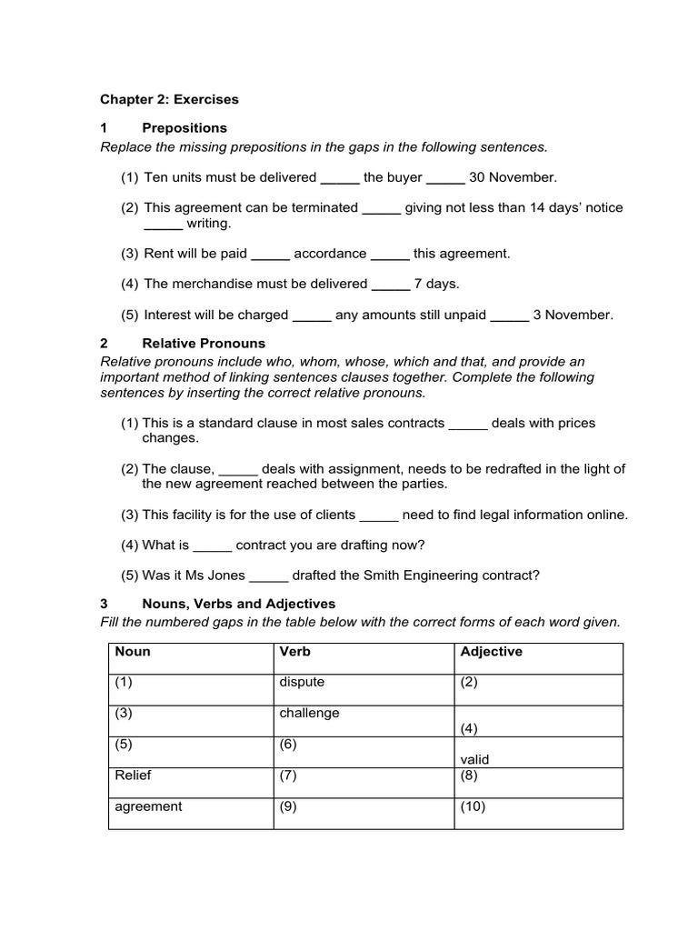 Chapter 2 Exercises | PDF