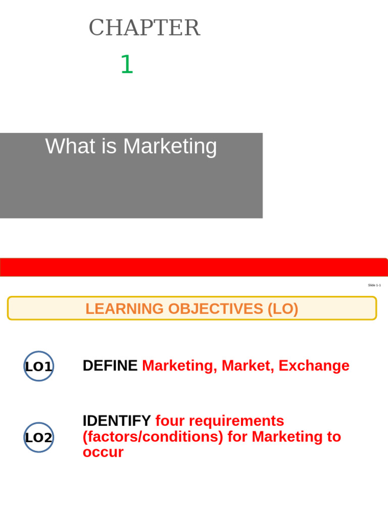 Chapter 1 - What Is Marketing | PDF