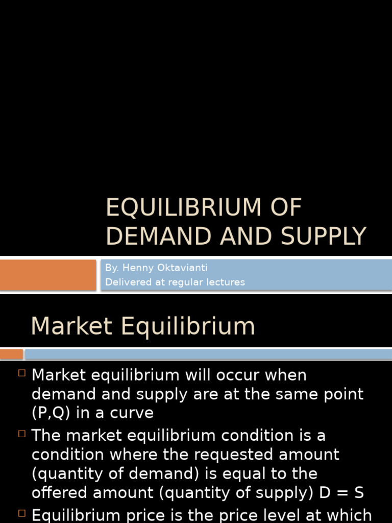 Market Equilibrium | PDF
