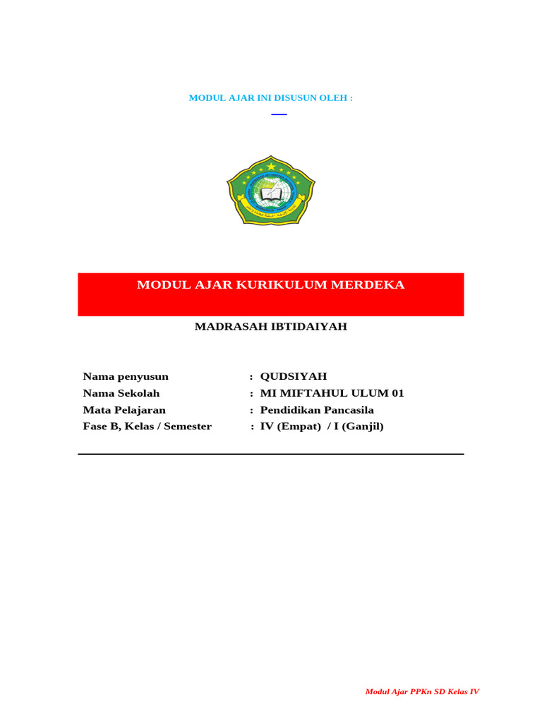 BAB 1 - PPKN Kls 4 | PDF